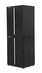 Masterforce® 30-1/2"W x 40-1/8"H x 24"D Black Stacking Garage Storage ...