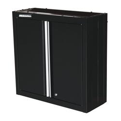 Masterforce® 30-1/2"W x 30"H x 12-3/8"D Black 2-Door Wall Garage ...