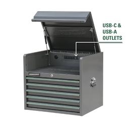 Masterforce® 30"W x 24"D Gunmetal 5-Drawer Tool Chest at Menards®