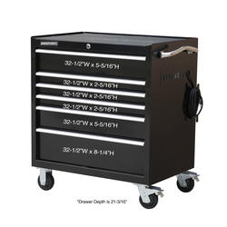 Masterforce® 36"W x 24"D Black 14-Drawer Rolling Tool Chest & Cabinet ...