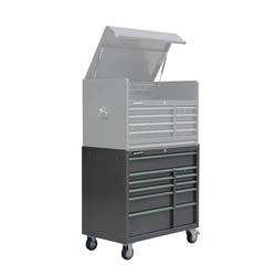 Masterforce® 41"W x 24"D Gunmetal 19-Drawer Rolling Tool Chest ...
