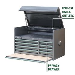 Masterforce® 41"W x 24-1/4"D Gunmetal 8-Drawer Tool Chest at Menards®