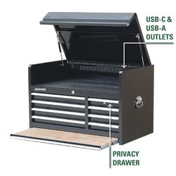 Masterforce® 41"W x 24-1/4"D Black 8-Drawer Tool Chest at Menards®