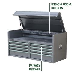 Masterforce® 56"W x 24"D Gunmetal 8-Drawer Tool Chest at Menards®