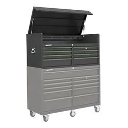 Masterforce® 56"W x 24"D Gunmetal 19-Drawer Rolling Tool Chest ...