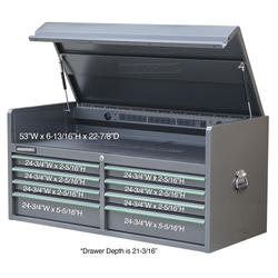 Masterforce® 56"W x 24"D Gunmetal 8-Drawer Tool Chest at Menards®