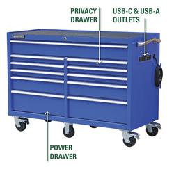Masterforce® 56"W x 24"D Blue 11-Drawer Tool Cabinet at Menards®