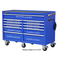 Masterforce® 56"W x 24"D Blue 19-Drawer Rolling Tool Chest & Cabinet at ...