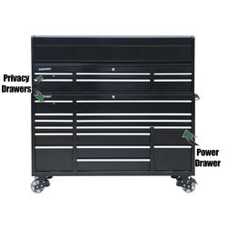 Masterforce® 72"W x 24"D Black 15-Drawer Tool Cabinet at Menards®