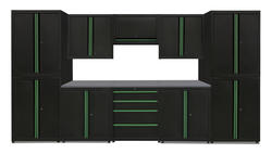 Masterforce® 152-1/2"W x 84"H x 24"D Gunmetal 10-Piece Garage Storage ...