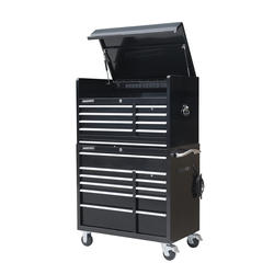 Masterforce® 41"W x 24"D Black 19-Drawer Rolling Tool Chest & Cabinet ...