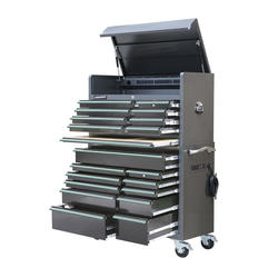 Masterforce 41 W x 24 D Gunmetal 19 Drawer Rolling Tool Chest Cabinet
