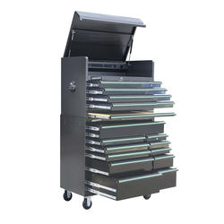 Masterforce® 41"W x 24"D Gunmetal 19-Drawer Rolling Tool Chest ...