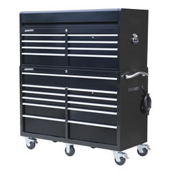 Masterforce® 56"W x 24"D Black 19-Drawer Rolling Tool Chest & Cabinet ...