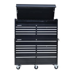 Masterforce® 56"W x 24"D Black 19-Drawer Rolling Tool Chest & Cabinet ...