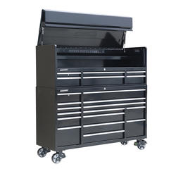 Masterforce® 72"W x 24"D Black 21-Drawer Rolling Tool Chest & Cabinet ...
