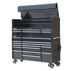 Masterforce® 72"W x 24"D Black 21-Drawer Rolling Tool Chest & Cabinet ...