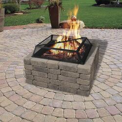 Backyard Creations® 39" Square Steel Fire Pit Spark Screen at Menards®