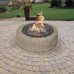 Backyard Creations® 39" Round Steel Fire Pit Spark Screen at Menards®