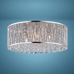 Patriot Lighting® Carolyn Chrome 6-Light Flush Mount Ceiling Light at ...