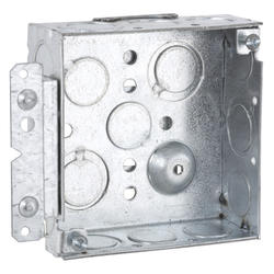 RACO 4" Galvanized Steel Square Electrical Box with Bracket at Menards®