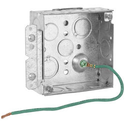 RACO 4" Galvanized Steel Square Electrical Box with Bracket at Menards®