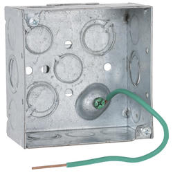 RACO 4" Galvanized Steel Square Electrical Box at Menards®