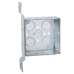 RACO 4" Galvanized Steel Square New Work Electrical Box with Bracket at ...