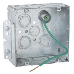 RACO 4-11/16" Galvanized Steel Square Electrical Box with Bracket at ...
