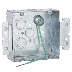 RACO 4-11/16" Galvanized Steel Square New Work Electrical Box with ...