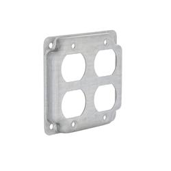 RACO Galvanized Steel 1/2" Raised 4" Square 2-Gang Duplex Electrical Box Cover at Menards®
