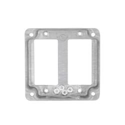 RACO Galvanized Steel 1/2" Raised 4" Square 2-Gang GFCI Electrical Box Cover at Menards®