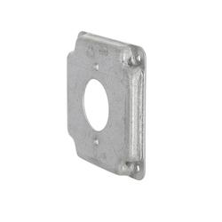 RACO 1-Gang Galvanized Steel 1/2" Raised 4" Square Electrical Box Cover ...