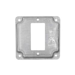 RACO 1-Gang Galvanized Steel 1/2" Raised 4" Square Electrical Box Cover at Menards®