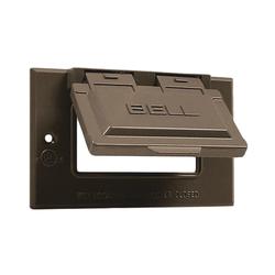 BELL 1-Gang Metal Horizontal GFCI Weatherproof Flip Cover Bronze at ...