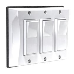 BELL 3-Gang White Weatheproof Decorator Switch Cover at Menards®
