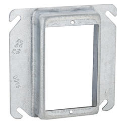 RACO 1-Gang Galvanized Steel 1" Raised 4" Square Electrical Box Mud ...