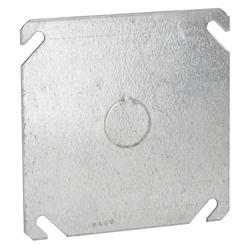 RACO 2-Gang Galvanized Steel Flat 4" Square Blank Electrical Box Cover ...
