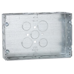 RACO 2-Gang Galvanized Steel Electrical Switch/Outlet Box at Menards®