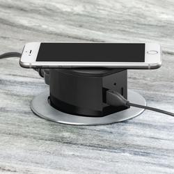 Hubbell 20-Amp Aluminum Pop-Up Countertop Outlet with USB A/C ...