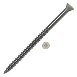 Grip Fast® #8 x 3" Phillips Drive White Flat Head Wood Screw - 25 Count ...