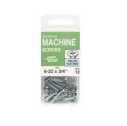 Grip Fast® #6-32 X 3/4" Combo Drive Zinc Flat Head Machine Screw - 12 ...