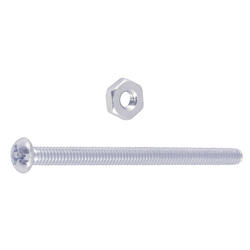 Grip Fast® #12-24 X 3" Combo Drive Zinc Round Head Machine Screw - 3 ...