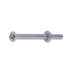 Grip Fast® #10-24 x 2" Combo Drive Zinc Round Head Machine Screw - 50 ...