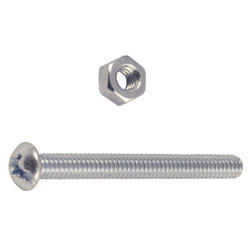 Grip Fast® 1/4"-20 X 2-1/2" Combo Drive Zinc Round Head Machine Screw ...