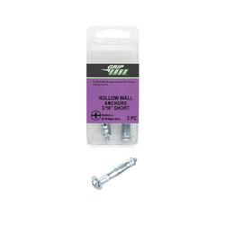 Grip Fast® #10 x 2-1/4" Zinc Hollow Wall Expansion Anchors - 2 Count at ...