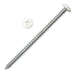 Grip Fast® #8 x 1-1/2" Combo Drive White Round Head Shelf Bracket ...