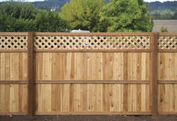 5' 4" x 8 Cedar Diamond Lattice Top Wood Fence Panel at Menards®