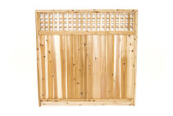 5'10" x 6 Cedar Imperial Square Lattice Top Wood Fence Panel at Menards®