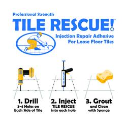 TILE RESCUE Injection Repair Flooring Adhesive 10.5 oz. Tube - 2 Pack ...